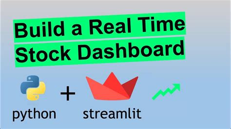Build A Real Time Stock Price Dashboard In Python With Streamlit Youtube