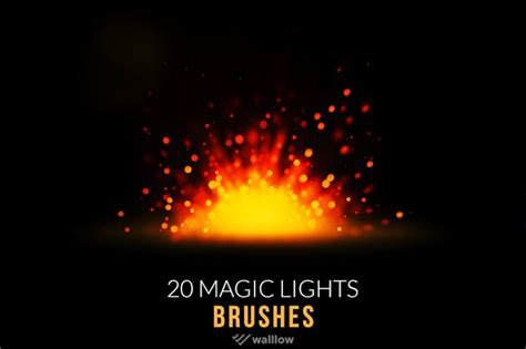 Magic Light Photoshop Brushes Glow Light Brushes Design Template Place