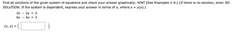 Solved Find All Solutions Of The Given System Of Equations