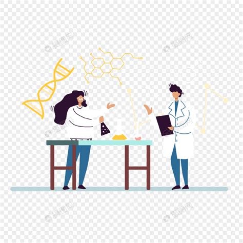 研究实验室科学家插画元素素材下载 正版素材402046146 摄图网