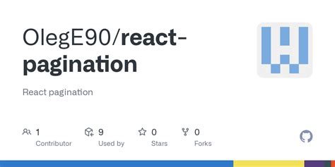 GitHub OlegE React Pagination React Pagination