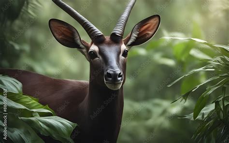An Elusive Saola Often Called The Asian Unicorn Spotted Amidst The