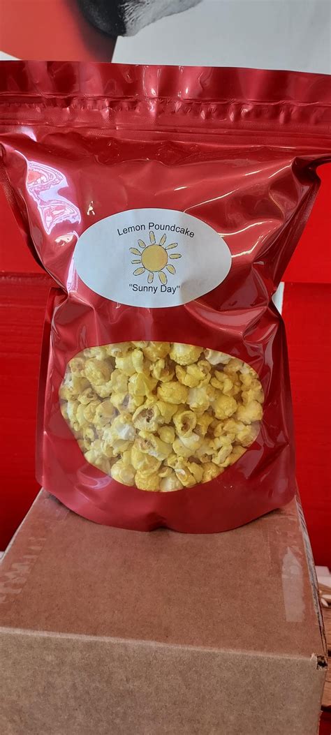 Gourmet Lemon Flavored Carmel Popcorn Made Fresh Daily Etsy