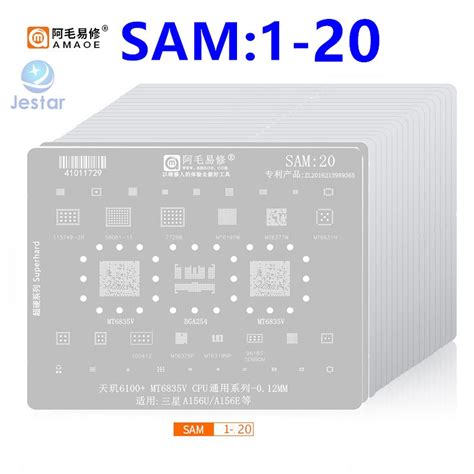 Amaoe Sam1 20 Bga Reballing Stencil Cho Samsung Tất Cả Các Dòng A C J Note S8 S24 Bộ Sạc Nguồn