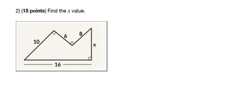 Solved 2 15 Points Find The X Value