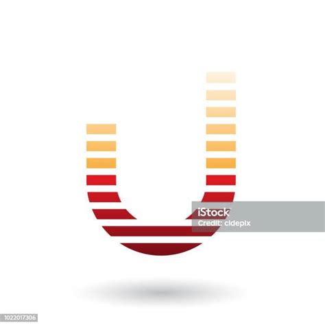 주황색과 빨간색 편지 U 아이콘 가로 얇은 줄무늬 벡터 일러스트 레이 션 알파벳 U에 대한 스톡 벡터 아트 및 기타 이미지 알파벳 U 줄무늬 0명 Istock