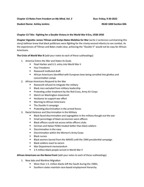 template chapter 13 notes chapter 13 notes from freedom on my mind