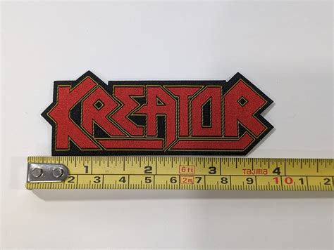 Kreator Logo Laser Cutout Woven Patch Thrash Metal Band Emblem Music