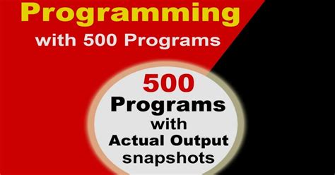 learn c programming with 500 programs only learning and algorithm based programs with source