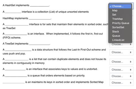 Solved A Hashset Implements Choose A Interface Is A