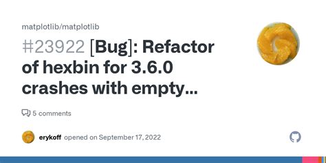 Bug Refactor Of Hexbin For 360 Crashes With Empty Arrays And Log