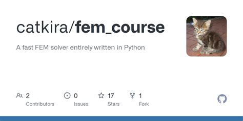 GitHub Catkira Fem Course A Fast FEM Solver Entirely Written In Python