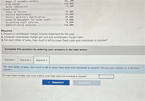 Solved Problem 18 2a Algo ﻿contribution Margin Income