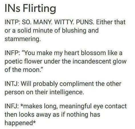Mbti Introverted Intuitive Types At Flirting Intp Infp Intj Infj