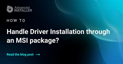 How To Handle Driver Installation Through An Msi Package