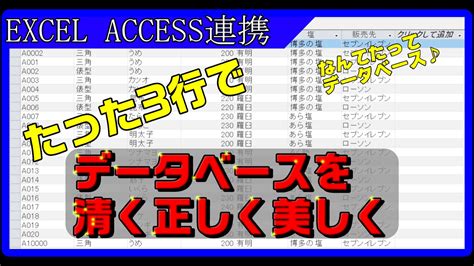 【excel Access連携】たった5行の追加で、データベースが変わる Keiyu企画