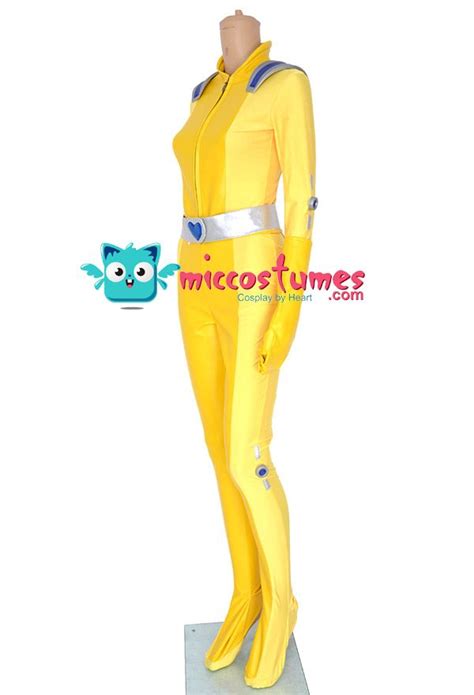 Totally Spies Alex Yellow Cosplay Costume Bodysuit Jumpsuit Cosplay Costumes Bodysuit