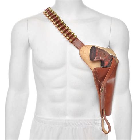 Brown Leather Shoulder Holster With Shell Loops Fits Smith And Wesson 629