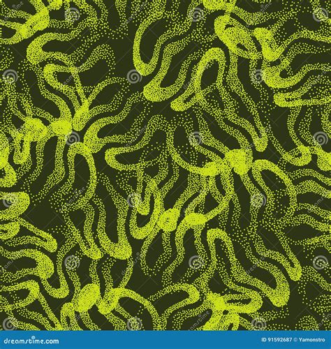 Vector Abstract Stippled Weird Seamless Pattern Stock Vector Illustration Of Grain Crazy