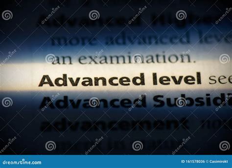 Advanced Level Royalty Free Stock Image 161578036
