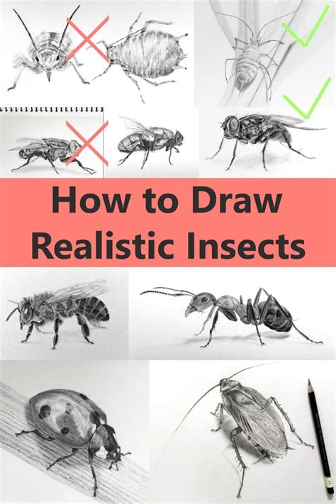 How To Draw Insects Pencil Drawing Guide Realistic Drawings Drawings Graphite Drawings
