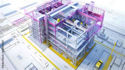 Building Information Modeling Bim Software Being Used To Plan And Visualize Construction