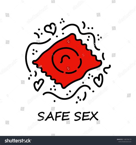 Condom Vector Illustration Protection Sex Symbol เวกเตอรสตอก ปลอดคาลขสทธ