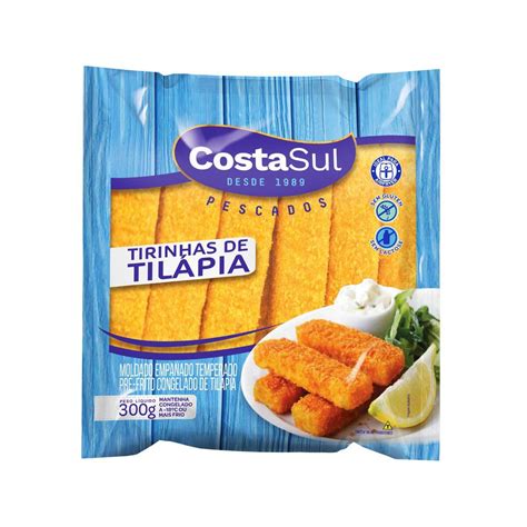 Tirinhas Empanadas De Tilapia 300gr Costa Sul Bom Gourmet Carnes