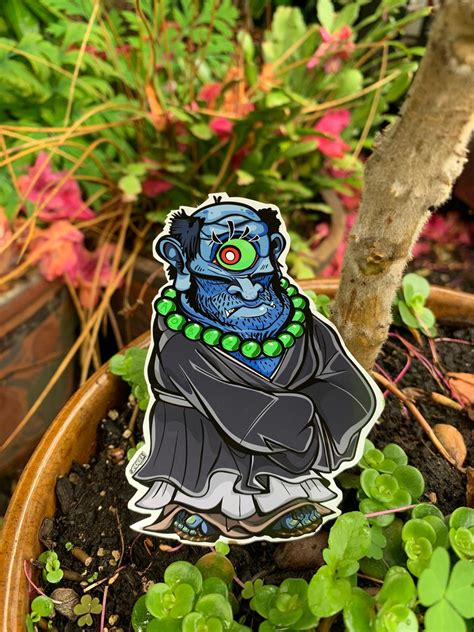 Ao Bozu Blue Monk Cyclops Yokai Sticker Etsy Australia