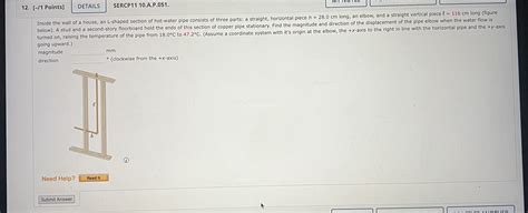 Solved Going Upward Magnitude Mm Direction Clockwise