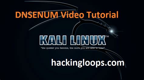 dnsenum video tutorial on kali linux dns information gathering