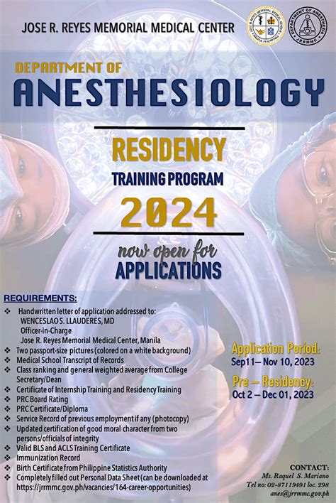 Anesthesia Residency R Pinoymed
