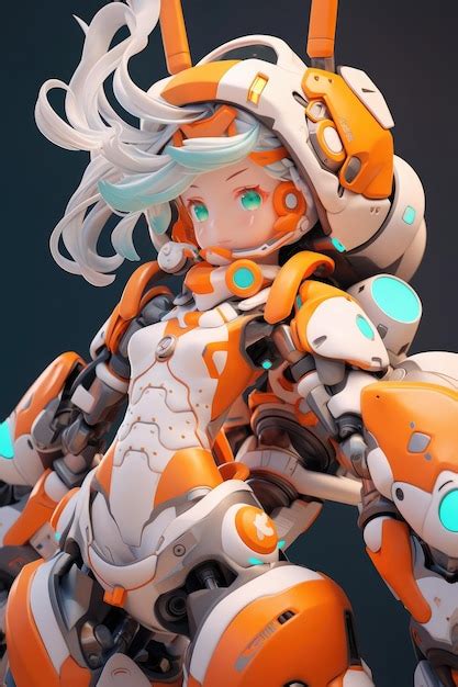 Premium Ai Image Cute Anime Mecha Girl