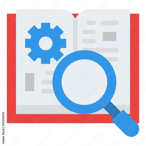 Research Book Design Thinking Practical Process Knowledge Icon Stock