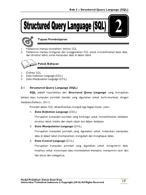Fix Fix Bab 2 Structure Query Language Sql Pdf