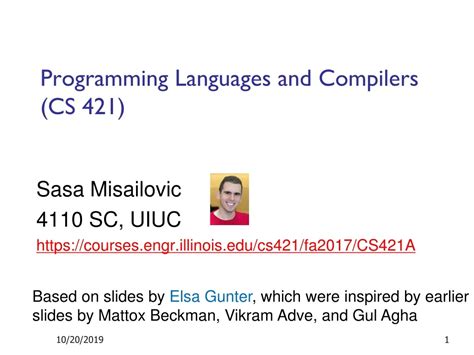 Ppt Programming Languages And Compilers Cs 421 Powerpoint