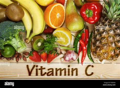 Vitamin C In Fruits And Vegetables Natural Products Rich In Vitamin C As Oranges Lemons Dried