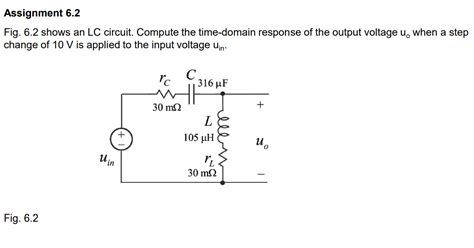 Solved Fig Shows An LC Circuit Compute The Time Domain Chegg