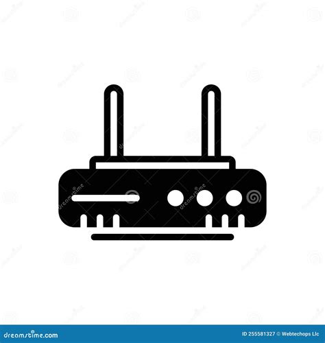 Black Solid Icon For Modem Broadband And Routing Stock Vector Illustration Of Symbol Vector
