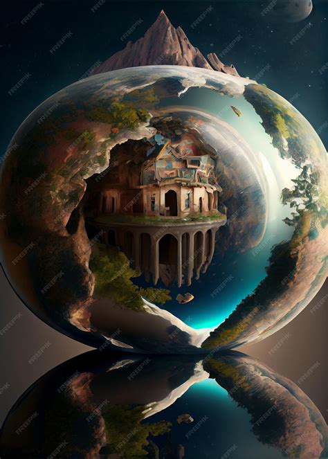 Premium Ai Image Dimension World With Arch Made With Tree Branches