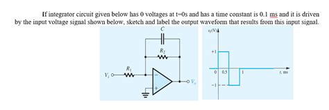 Answered If Integrator Circuit Given Below Has 0 Bartleby