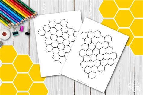Free Printable Honeycomb Template And Pattern Simple Mom Project