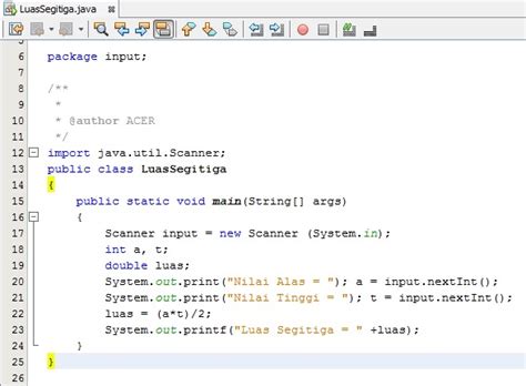 Program Menghitung Luas Segitiga ~ Blog For It