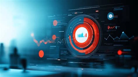 Futuristic Data Visualization With Graphs And Analytics In Vibrant Colors Digital Interface On