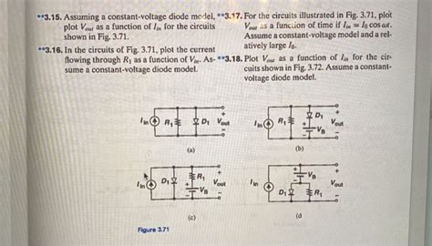 Solved 3 15 Assuming A Constant Voltage Diode Model