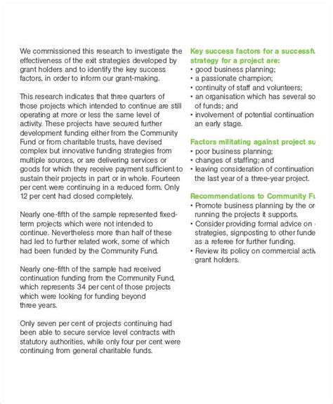 Exit Strategy Templates 9 Free Pdf Format Download