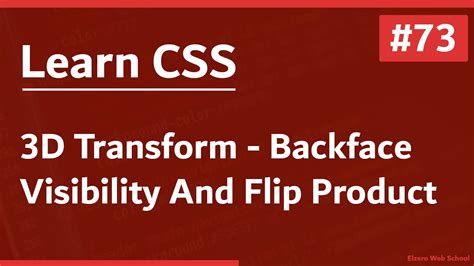 Learn Css In Arabic 2021 73 3d Transform Backface Visibility And