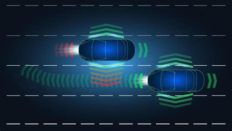 Two Autonomous Vehicles Navigating A Digital Roadway At Night Showcasing Advanced Sensor