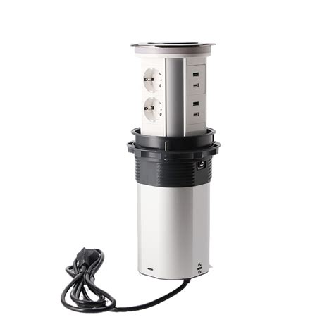 EU Plug Three Position High Level WIFI Smart Motorized Kitchen Bluetooth Socket Manufacturers