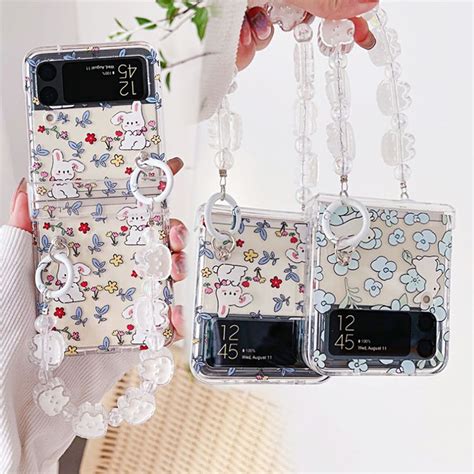 갤럭시 Z플립4 Z플립4 제트플립 지플립 3 4 귀여운 토끼 캐릭터 비즈 스트랩 힌지보호 홈플러스 택배배송